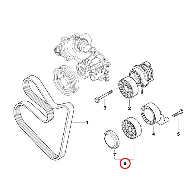 BMW アイドラープーリー E60 E61 E63 E64 E65 E66 X5(E53) N62 V8エンジン : セントピア ショッピングストア - 通販 - Yahoo!ショッピング