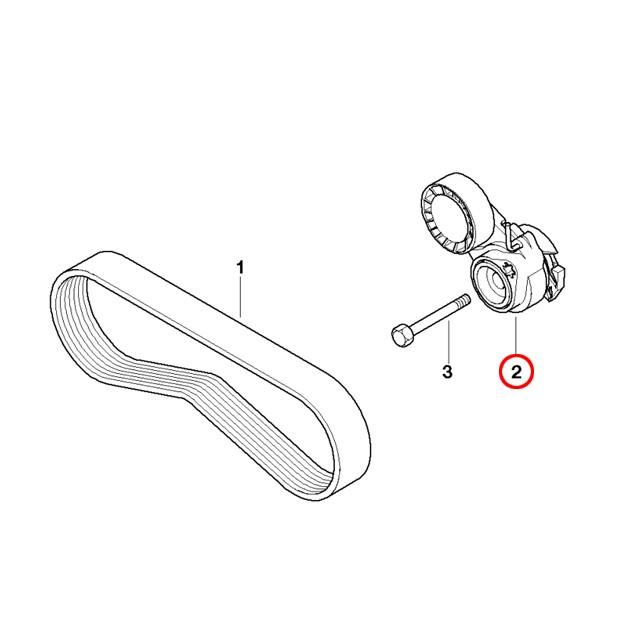 エアコン ベルトテンショナー BMW 6シリーズ E63 E64 645Ci 650i EH44 EH48 EK48 N62(V8)エンジン ...
