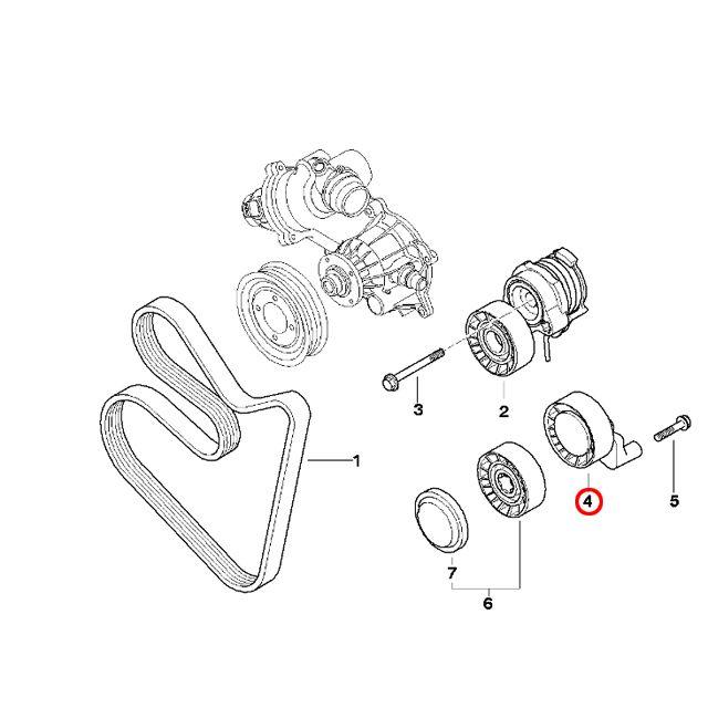 BMW ベルトテンショナープーリー BMW E65 E66 735i 745i 760i 735Li 745Li 760Li N62/V8 ...