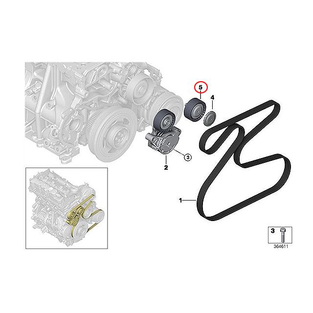 BMW アイドラープーリー BMW 2シリーズ F45 F46 218d 218i 220i 225i 2A15 2A20 2C20 2D20 ...
