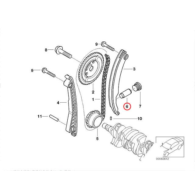 MINI（ミニ） タイミングチェーンテンショナー R50 R52 R53 クーパー クーパーS ワン RA16 RF16 RH16 ...