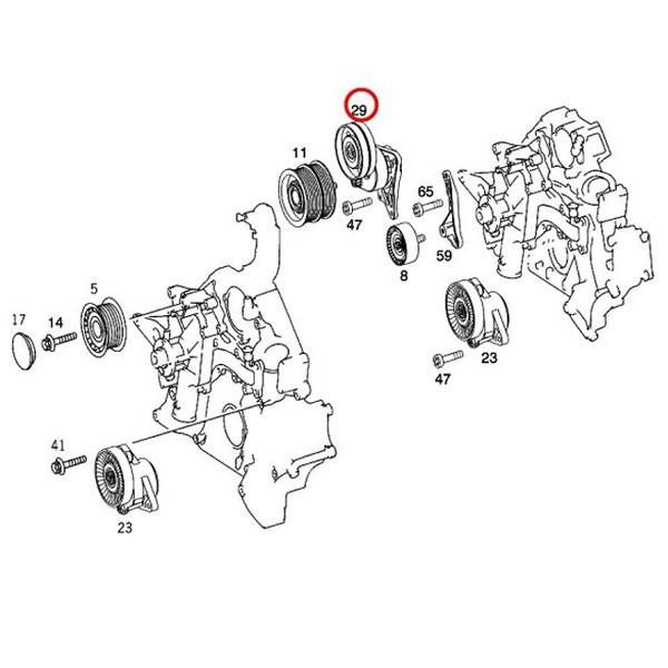 Mercedes-Benz ベルトテンショナー メルセデスベンツ W219 W215 W211 W463 R230 W220 M113 V8 ...