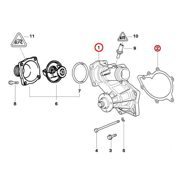 BMW ウォーターポンプ BMW 7シリーズ E38 735i 735iL 740i 740iL M62エンジン 11510393340 ...