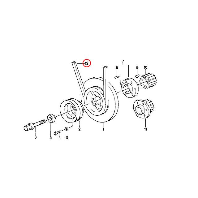 BMW ファンベルト 3シリーズ E30 320i 325i 325ix A20 A25 A25X B20 B25 M20 直6エンジン ...