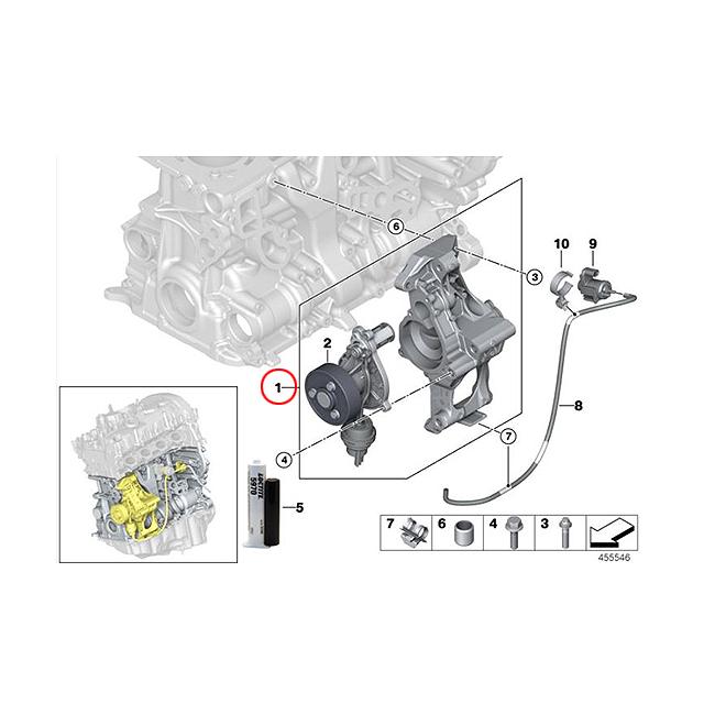 ウォーターポンプ ASSY キャリア付 BMW X4シリーズ G02 30i 2V20 : 11517644809-ed08 : セントピア ...