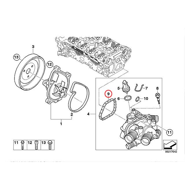 MINI サーモスタット ガスケット MINI(ミニ) R55 R56 R57 R58 R59 R60 R61 クーパー クーパーS ジョン ...