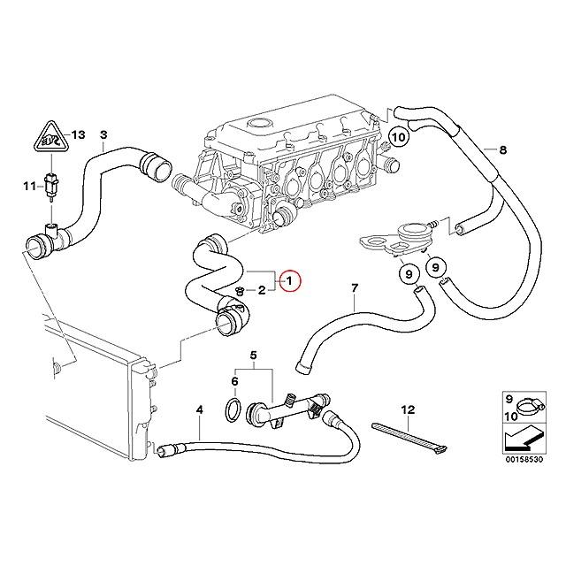 BMW ラジエター アッパーホース BMW 3シリーズ E46 318Ci 318i AL19 : セントピア ショッピングストア - 通販 ...