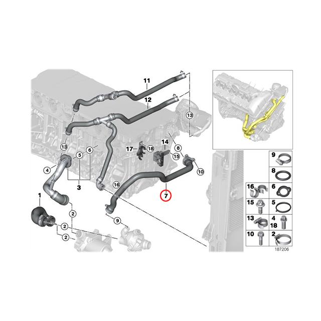 BMW ウォーターホース Z4シリーズ E89 23i LM25 : セントピア ショッピングストア - 通販 - Yahoo!ショッピング