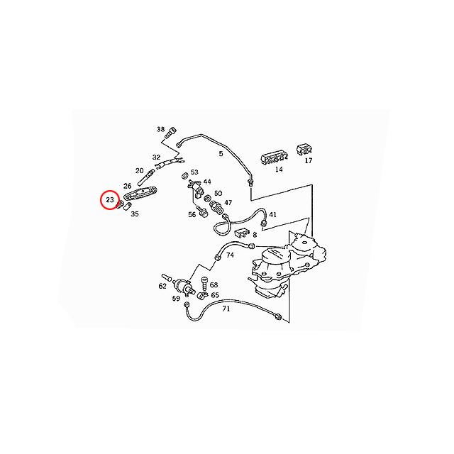 Mercedes-Benz インジェクター ガイド (1個) メルセデスベンツ 190クラス W201 190E2.5-16 190E2.6 ...