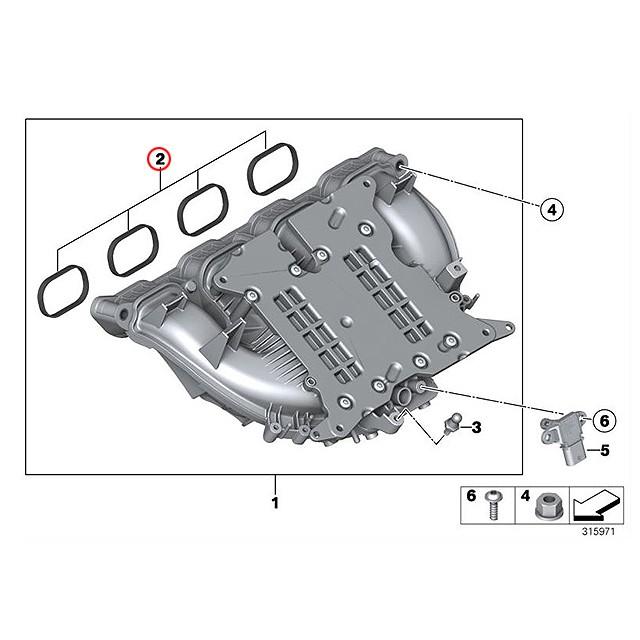 インテークマニホールド ガスケット BMW X3シリーズ F25 20i 28i WX20 :11612297462-ed05:セントピア ...