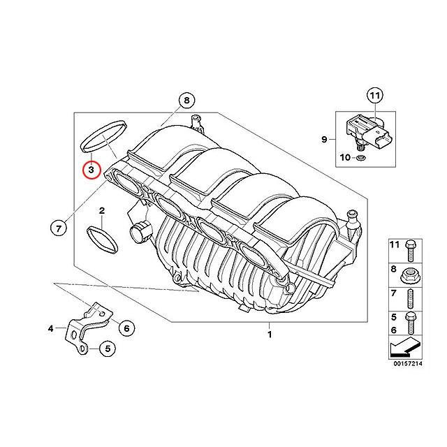 MINI スロットルボディ ガスケット MINI(ミニ) R55 R56 R57 R58 R59 R60 R61 クーパー ワン ML16 ...