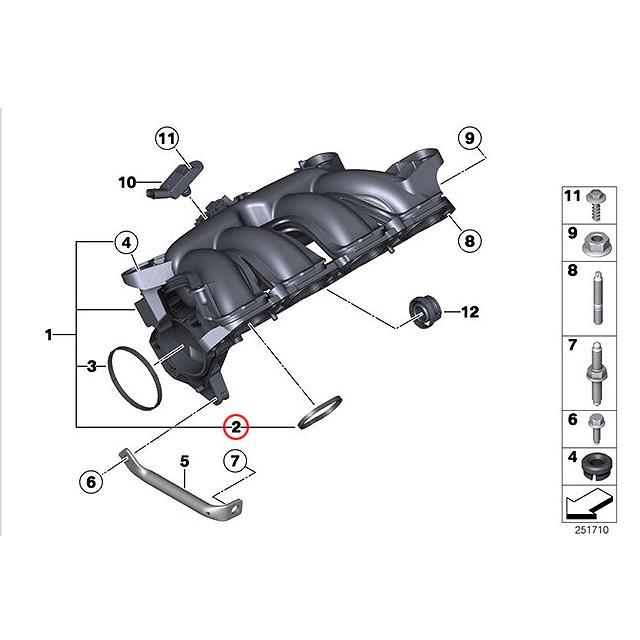 MINI インテークマニホールドガスケット MINI(ミニ) R55 R56 R57 R58 R59 R60 R61 クーパーS ジョン ...