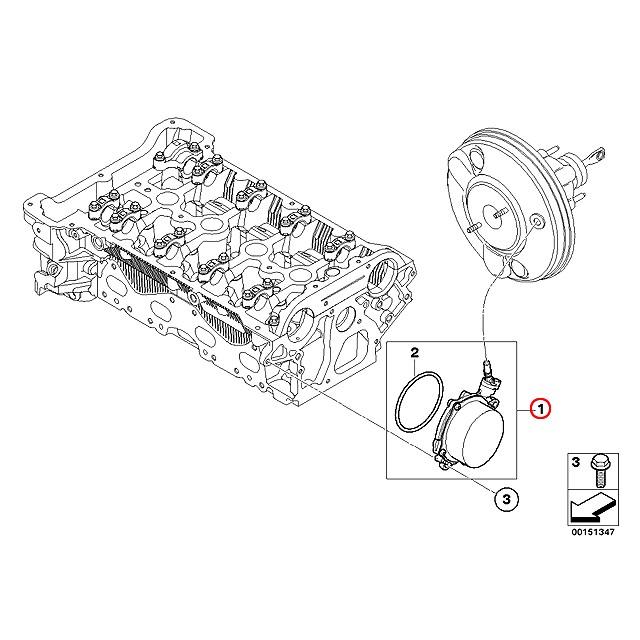 MINI ブレーキ バキュームポンプ MINI(ミニ) R55 R56 R57 クーパー ワン ML16 ME14 MF16 MR16 N12 直4エンジン Cooper One : セント ...