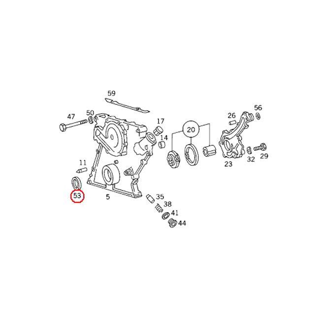Mercedes-Benz クランクシール フロント メルセデスベンツ Eクラス W210 E230 E320 E400 E420 ...