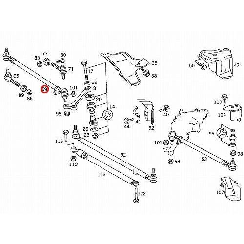 Mercedes-Benz タイロッド 助手席側 メルセデスベンツ Eクラス W124 220E 220TE 230E 230TE 260E ...