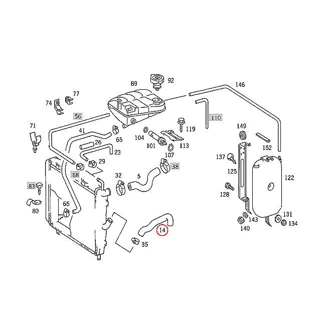 ラジエター ロアホース メルセデスベンツ Sクラス W126 300SE : 1265016082 : セントピア ショッピングストア ...