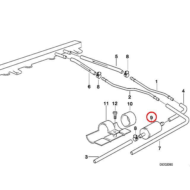 BMW 燃料フィルター 55mm E32 740i 740iL 750i 750iL 13321720102 KL35 H109WK フューエルフィルター ストレイナー : セントピア ...