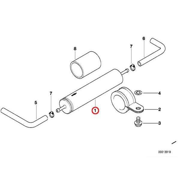 BMW 燃料フィルター 55mm 5シリーズ E39 535i 540i 13321740985 KL66 H108WK フューエルフィルター ...