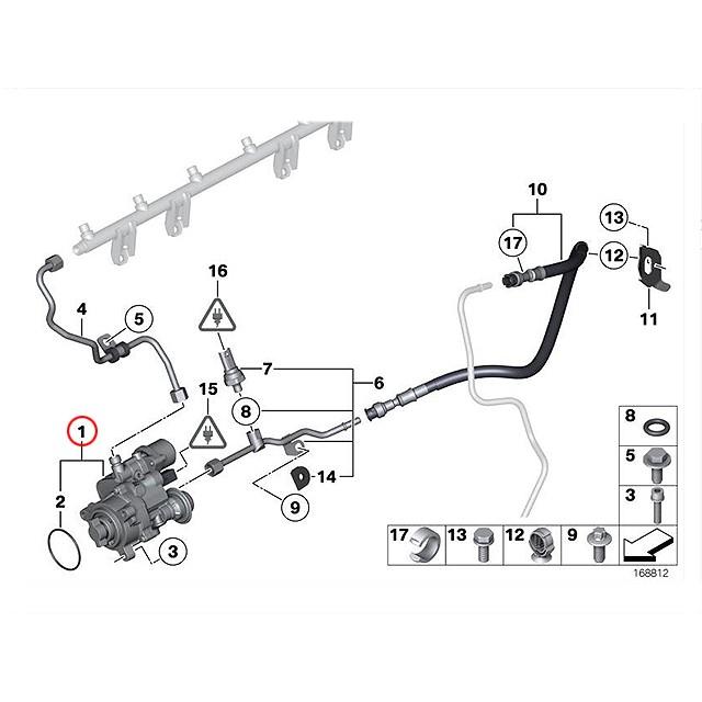 BMW 純正品 高圧ポンプ E82 E90 E91 E92 E93 F01 F02 F07 F10 F11 F12 F13 F33 X3(F25) X5(E70) X6(E71) Z4(E89 ...