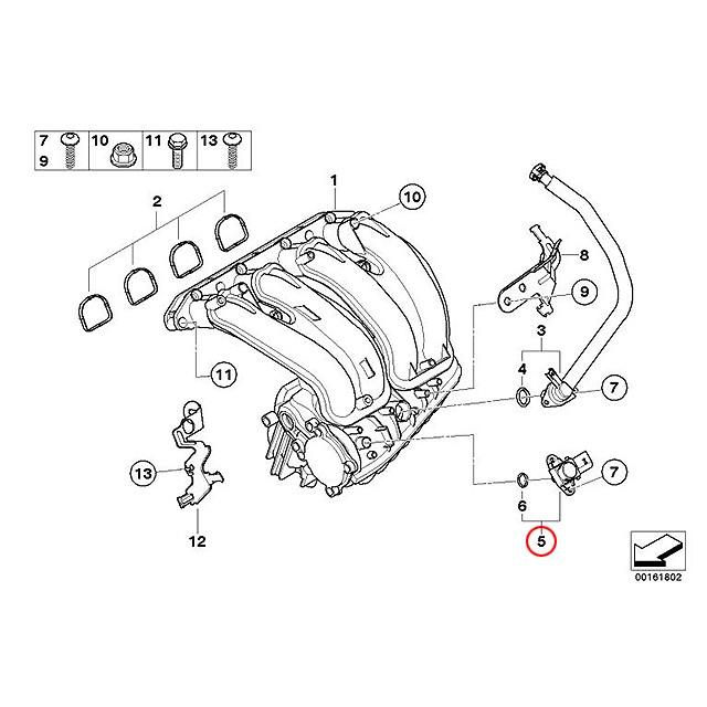BMW インテーク プレッシャーセンサー E46 E60 E61 E63 E64 E82 E87 E88 E90 E91 E92 F10 F11 X1(E84) X3(E83) X3(F25 ...