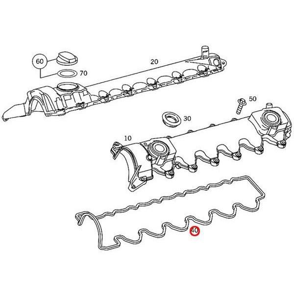 Mercedes-Benz タペットカバーガスケット 左右セット メルセデスベンツン W215 W216 R230 W220 W221 ...