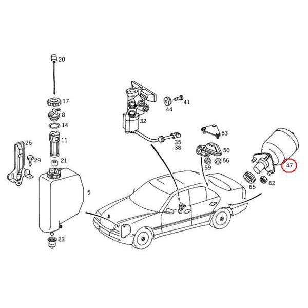 Mercedes-Benz 純正品 アキュームレーター リア メルセデスベンツ Eクラス W124 220TE 230TE 280TE 300TE 320TE 400E 500E E220 ...