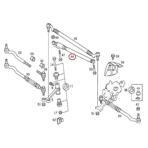 ステアリングダンパー メルセデスベンツ Sクラス W140 300SE S320 S280 400SE S420 500SE S500 ...