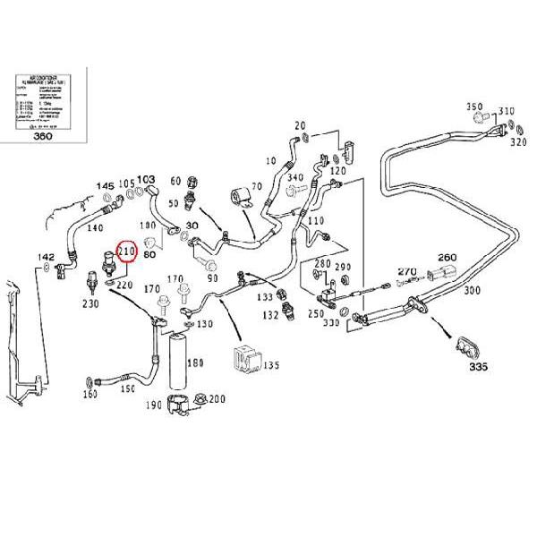 Mercedes-Benz リキッドタンク リキタン 圧力センサー メルセデスベンツ Eクラス W210 E230 E240 E320 ...