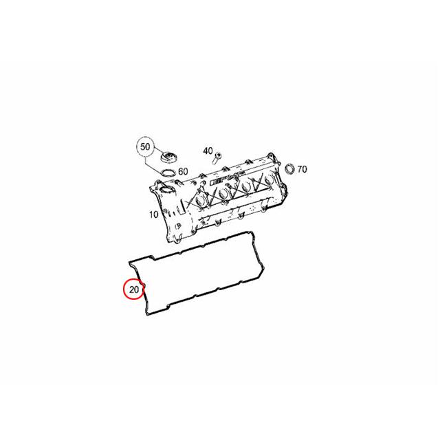 Mercedes-Benz タペットカバーガスケット 右側 メルセデスベンツ A209 AMG C197 C204 C209 C216 ...