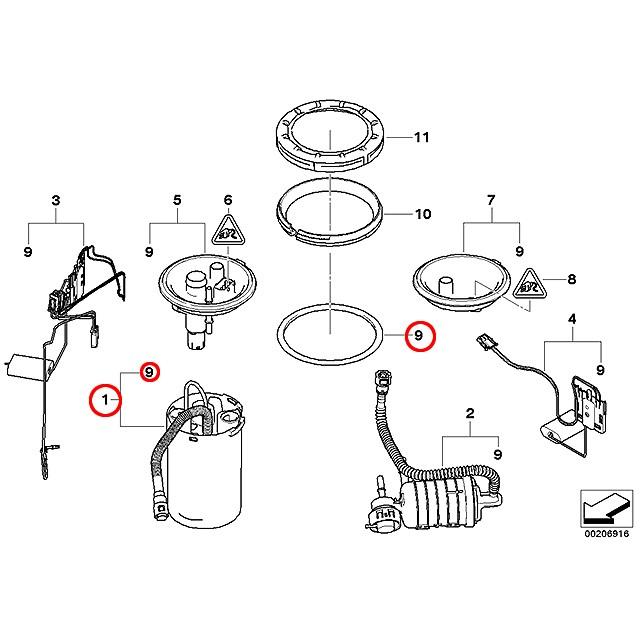 純正 燃料ポンプ フューエルポンプ BMW X3シリーズ E83 2.5si 3.0si PC25 PC30 : 16117198406 ...