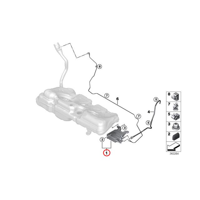 BMW チャコールキャニスター タンク MINI(ミニ) F45 F46 F55 F56 F54 : セントピア ショッピングストア - 通販 - Yahoo!ショッピング