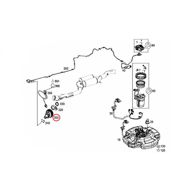 Mercedes-Benz アドブルー噴射ノズル メルセデスベンツ W164 W166 W212 W463 X166 OM642 V6エンジン ...