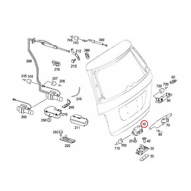 Mercedes-Benz 純正品 トランクロック アクチュエーター メルセデスベンツ Eクラス W211 E240 E250 E280 E300 E320 E320CDI E350 E500 ...