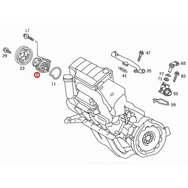Mercedes-Benz ウォーターポンプ メルセデスベンツ Aクラス W168 A160 A190 A210 : セントピア ショッピング ...
