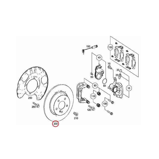 ブレーキローター リア 左右セット メルセデスベンツ Mクラス W166 GLE350D ML350 ML350D : 1664230500 ...