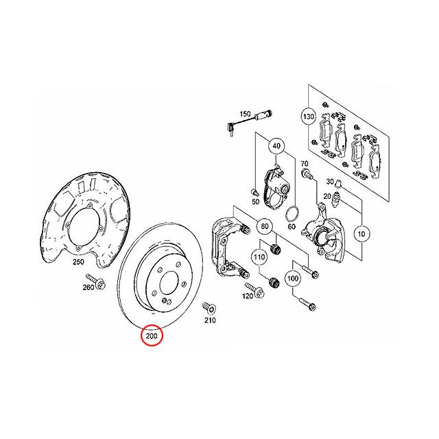 Mercedes-Benz ブレーキローター リア 左右セット メルセデスベンツ M/GLクラス W166 ML63AMG X166 ...