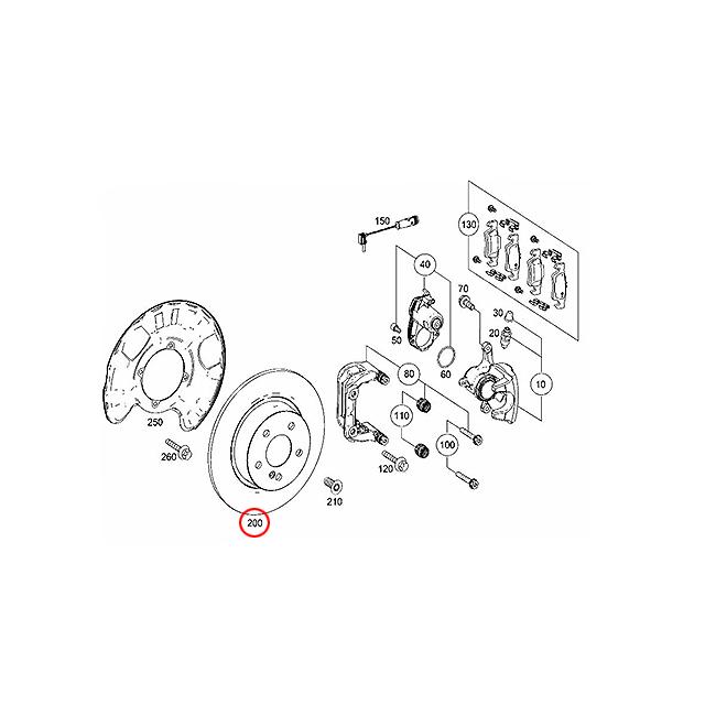Mercedes-Benz ブレーキローター リア 左右セット メルセデスベンツ W166 X166 : セントピア ショッピングストア ...
