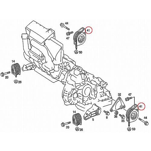 Mercedes-Benz エンジンマウント ブッシュ リア メルセデスベンツ Aクラス W168 A160 A190 A210 : セント ...