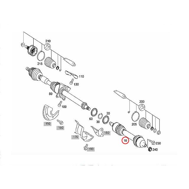 ドライブシャフト ASSY 左側 メルセデスベンツ W169 W245 :1693705572:セントピア ショッピングストア - 通販 ...