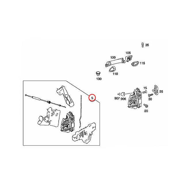 Mercedes-Benz（メルセデス・ベンツ） 純正品 ドアロック アクチュエーター リア 右側 Bクラス W245 B170 B180 ...