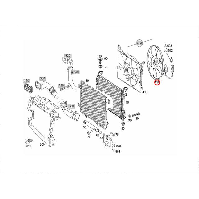 Mercedes-Benz ラジエター 電動ファンモーター メルセデスベンツ Bクラス W245 B170 B180 B200 : セントピア ...