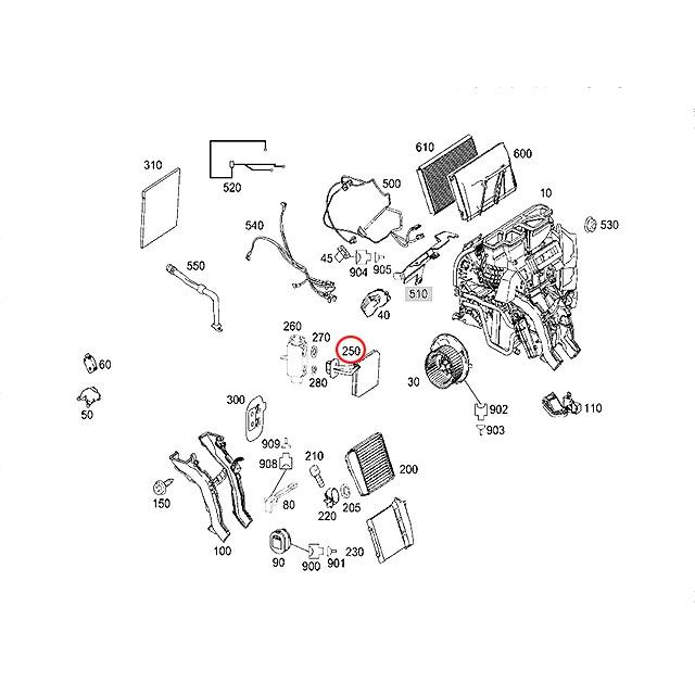 Mercedes-Benz エアコン エバポレーター メルセデスベンツ Bクラス W245 B170 B180 B200 : セントピア ...