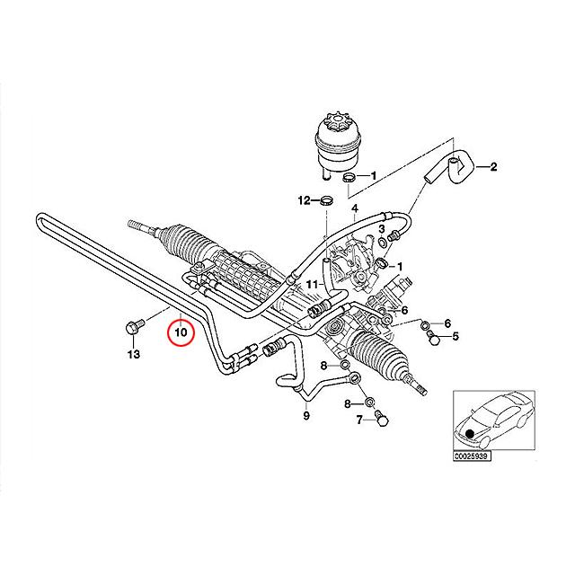 BMW 純正品 パワステ クーラーホース BMW 3シリーズ E46 316ti 318Ci 318i 318ti 320i 323i ...