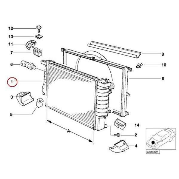 BMW ラジエター E39 E38 M52 直6エンジン M60 M62 V8エンジン M73 V12エンジン : セントピア ショッピング ...
