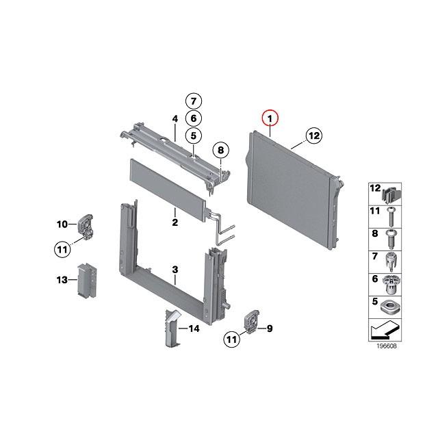 ラジエター BMW 5シリーズ F10 F11 523i 528i FP25 FR30MT25 MU30 N52 直6エンジン ...