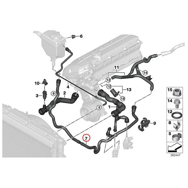 BMW ウォーターホース 5シリーズ E60 E61 525i 530i NA25 NA30 NG25 : セントピア ショッピングストア ...