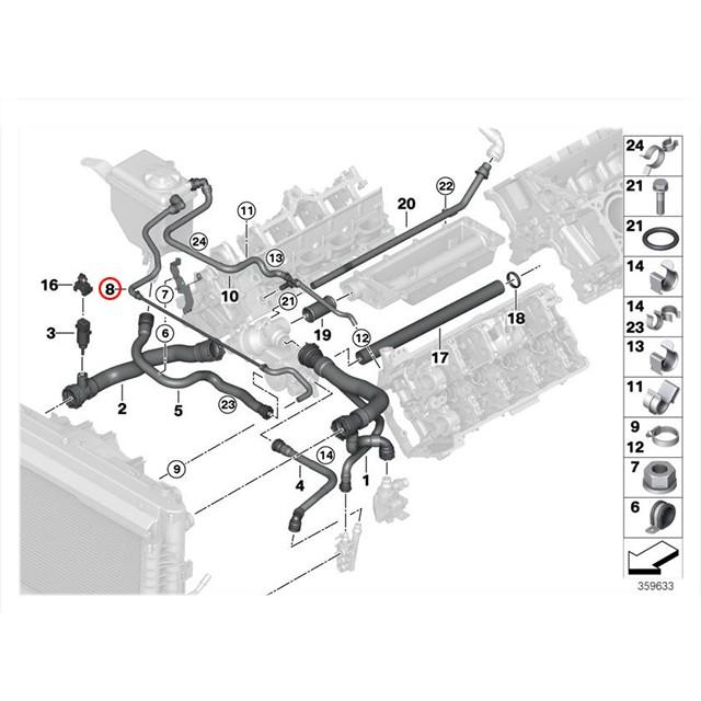 ベンチレーションホース エア抜きホース BMW 7シリーズ E65 E66 740i 750i 750Li HL40 HL48 HN48 ...