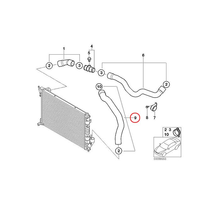 MINI（ミニ） ウォーターホース R53 クーパーS RE16GP RE16 R52 クーパーS RH16 CooperS : セントピア ...