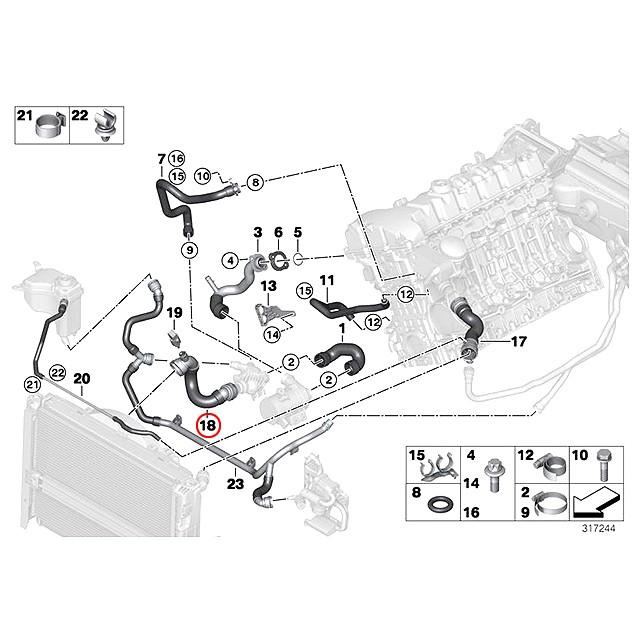 ラジエター ロアホース BMW Z4シリーズ E89 23i LM25 リターンホース : 17127564478-ed04 : セントピア ...