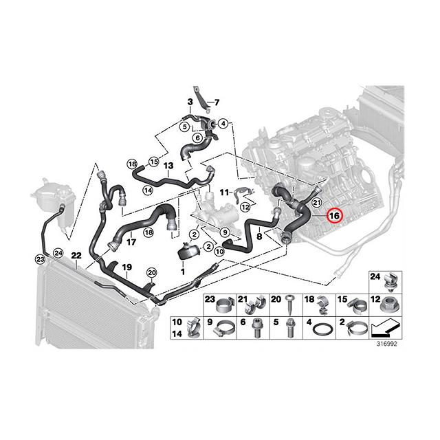 BMW ラジエター アッパーホース BMW E82 E87 E88 E90 E91 E92 : セントピア ショッピングストア - 通販 - Yahoo!ショッピング